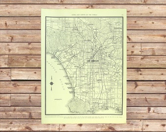 1930s Los Angeles Map - Etsy