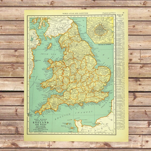 Vintage World Map - Etsy