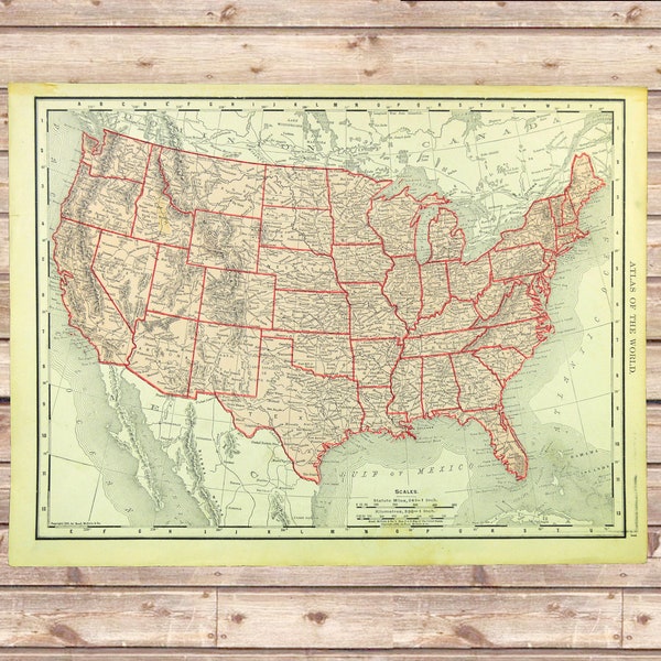 United States Map - Etsy