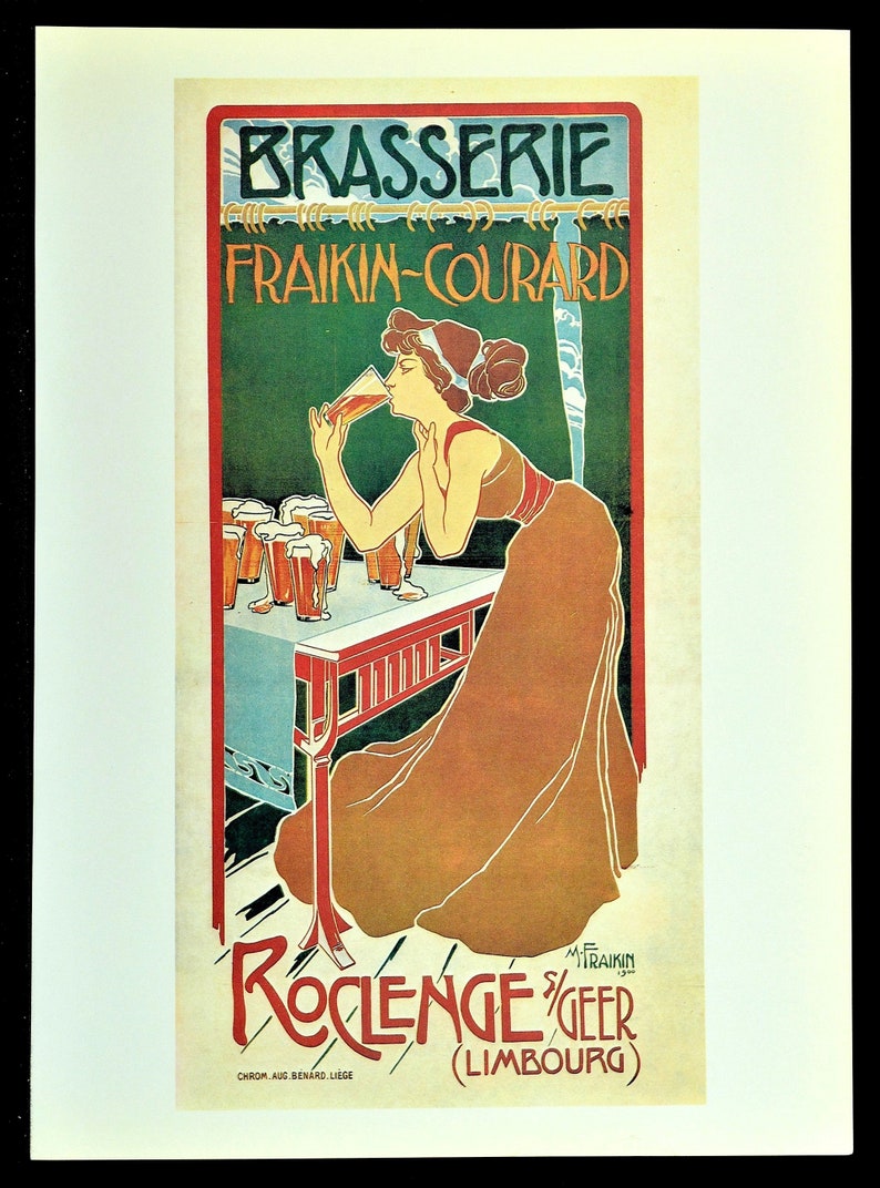 French Bar Poster Paris Drinking Print Beer Wall Art Wedding | Etsy