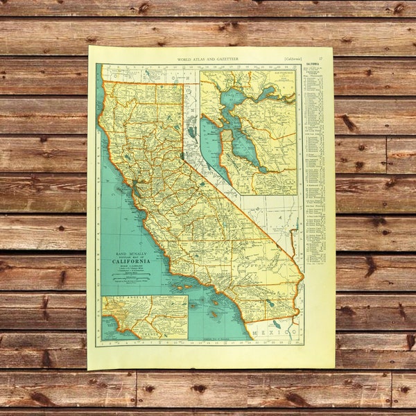 Framed California Map - Etsy