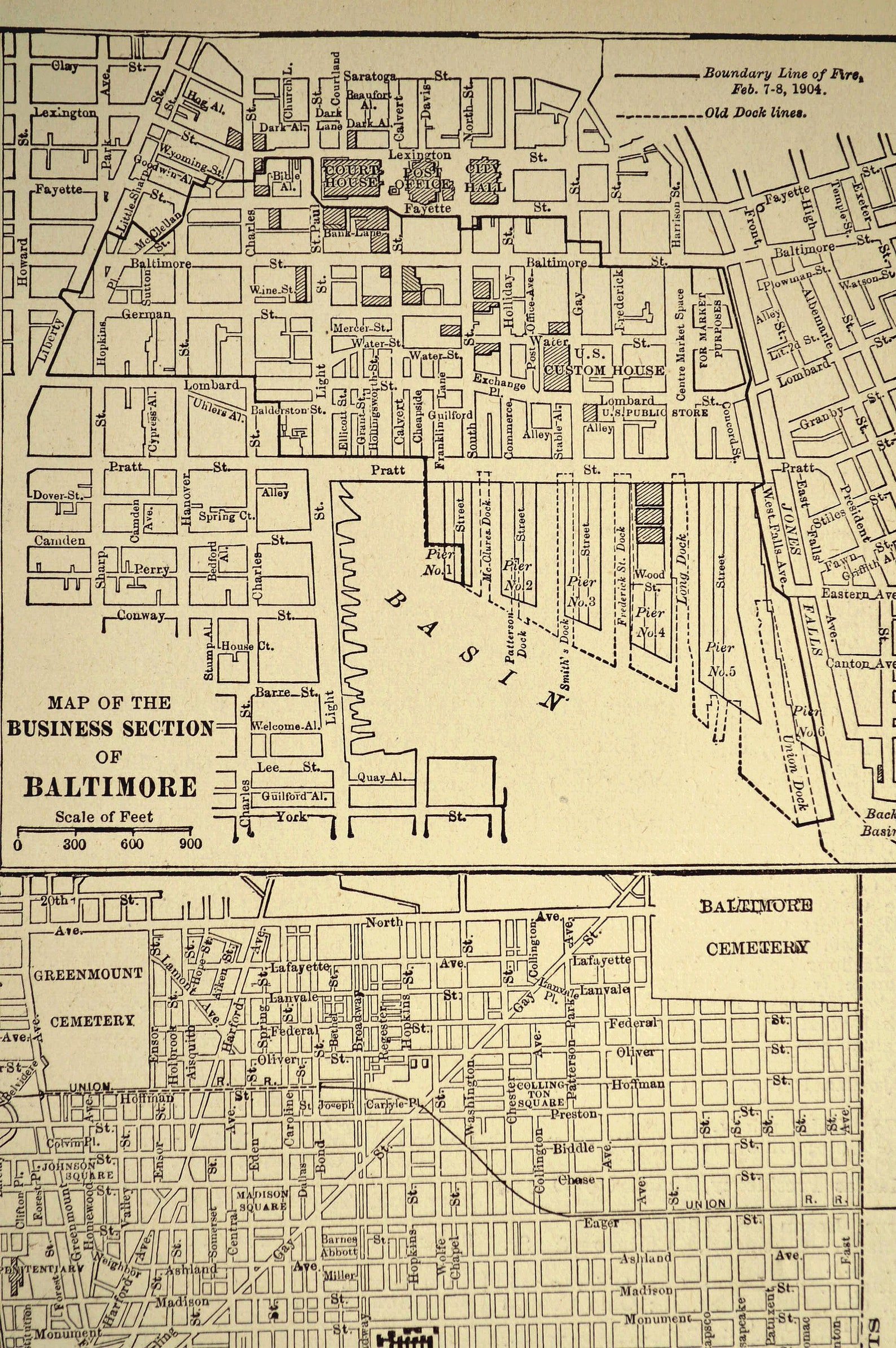 BALTIMORE City Street Map Wall Art Decor Antique Maryland Old | Etsy