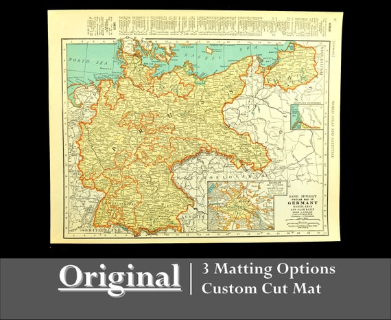 1937 Germany Map of Germany Wall Decor Art Vintage 1930s | Etsy