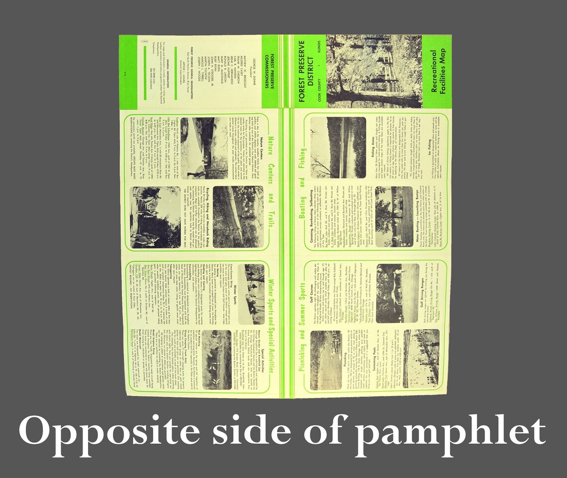 RARE Chicago Map of Cook County Parks Map Forest Preserve - Etsy