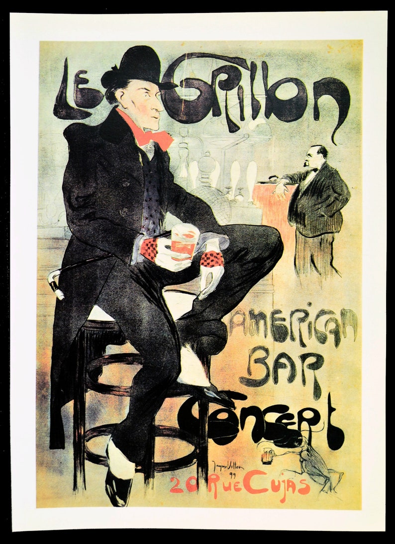 French Poster Paris Bar Drinking Print Wall Art Liquor Gift - Etsy