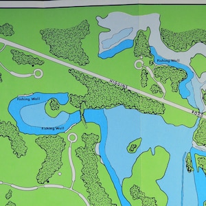 RARE Busse Lake Map Cook County Forest Preserve Wall Art - Etsy