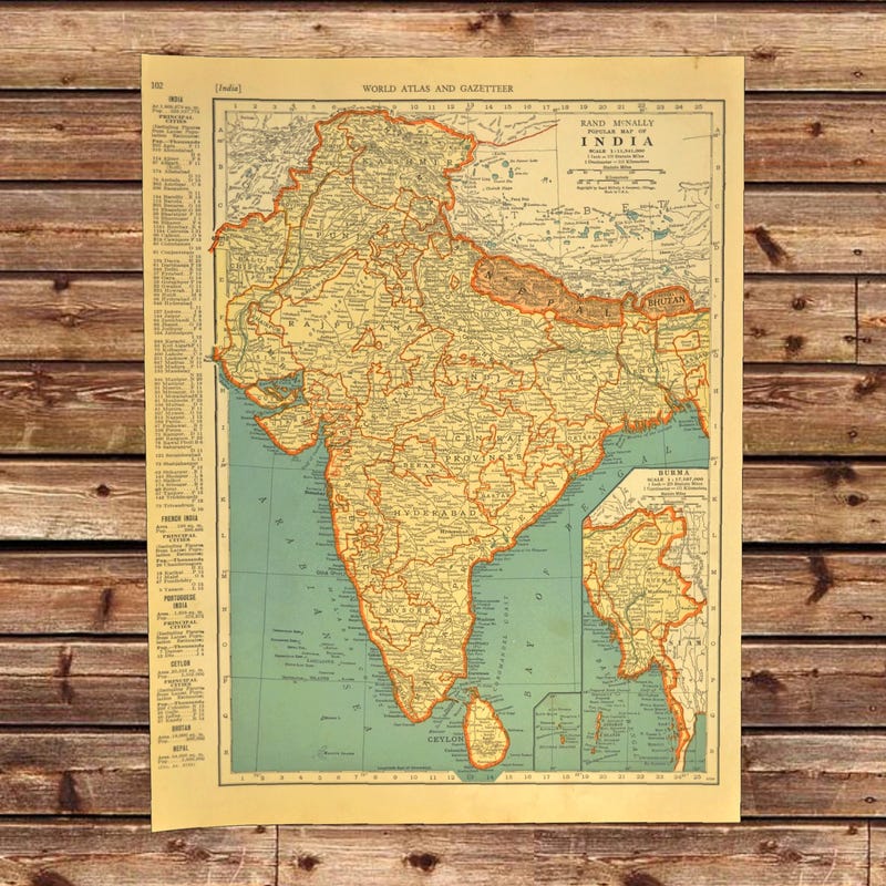 Indian Map in Nepal - Etsy