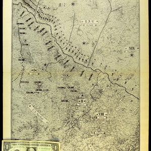 Antique World War I Battle Map Pershing WWI Map ORIGINAL Gift for Him ...