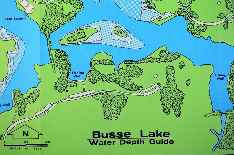 RARE Busse Lake Map Cook County Forest Preserve Wall Art - Etsy