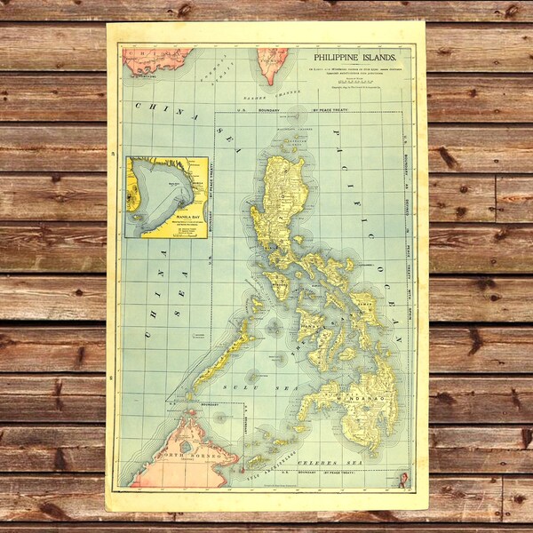 Philippines Wall Map - Etsy