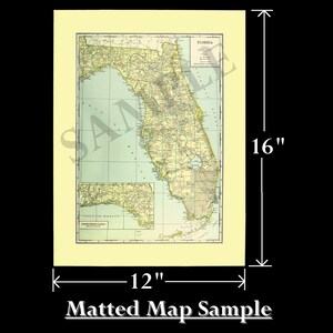 Vintage UNITED STATES Map Wall Art Decor Frameable ORIGINAL Ready to ...