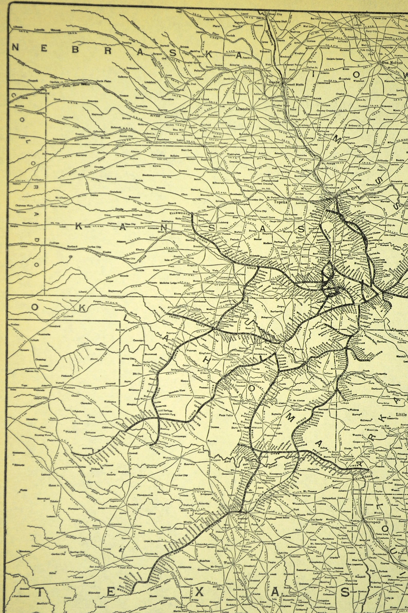 1928 Antique ST LOUIS Railroad Map Vintage San Francisco - Etsy