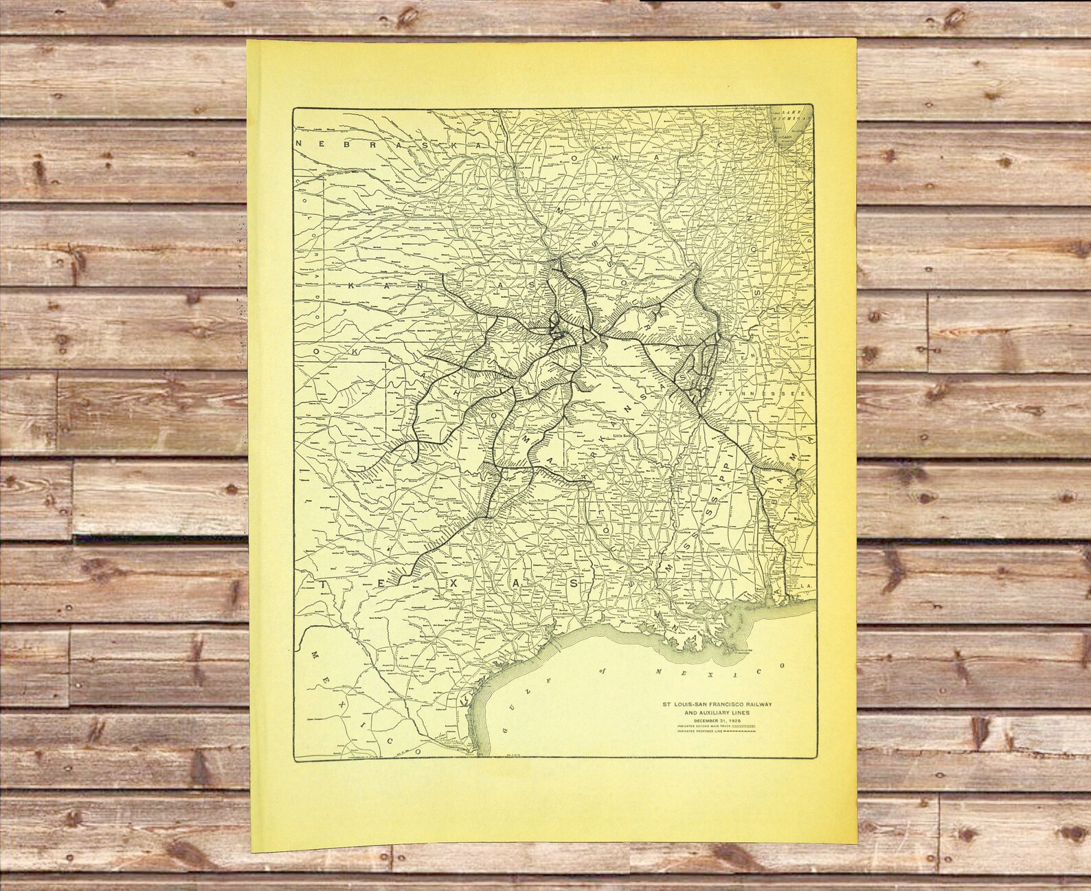 1928 Antique ST LOUIS Railroad Map Vintage San Francisco - Etsy