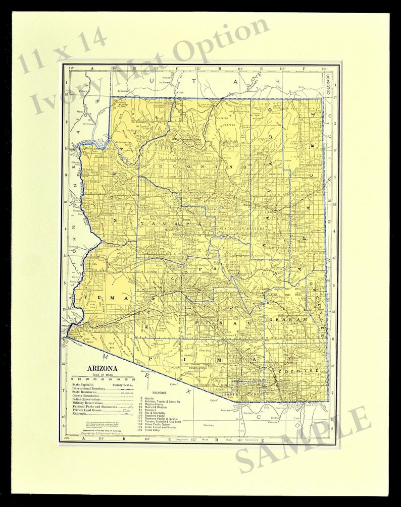 Southeastern Pennsylvania Map Wall Decor Art Beige 1930s - Etsy