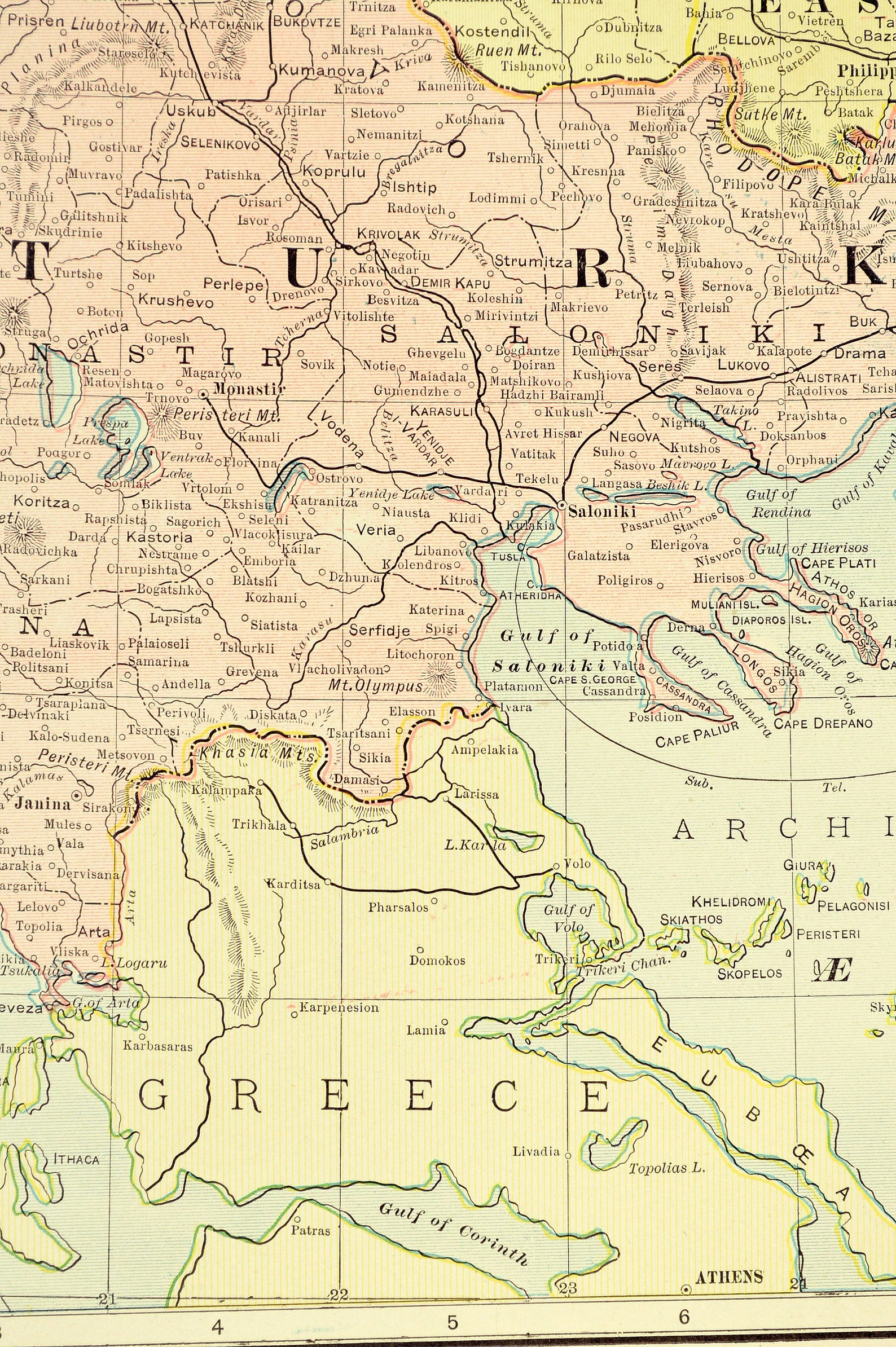 Romania Map of Turkey Wall Art Decor LARGE Bulgaria Serbia - Etsy