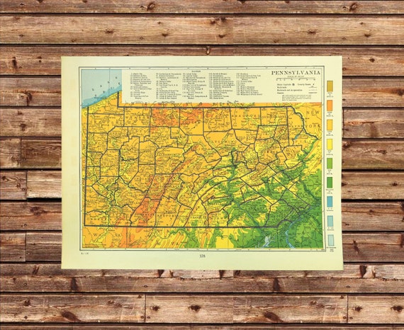 Contour Map Of Pennsylvania