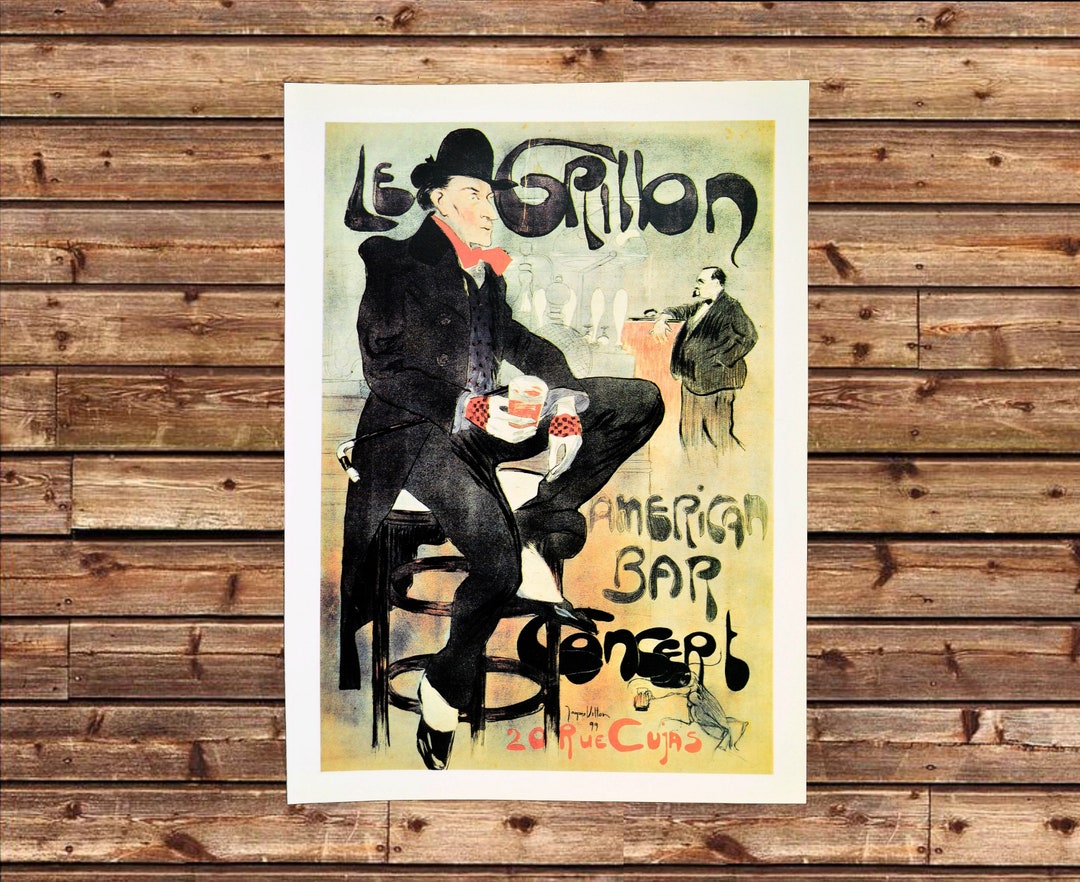 French Poster Paris Bar Drinking Print Wall Art Liquor Gift for Her - Etsy
