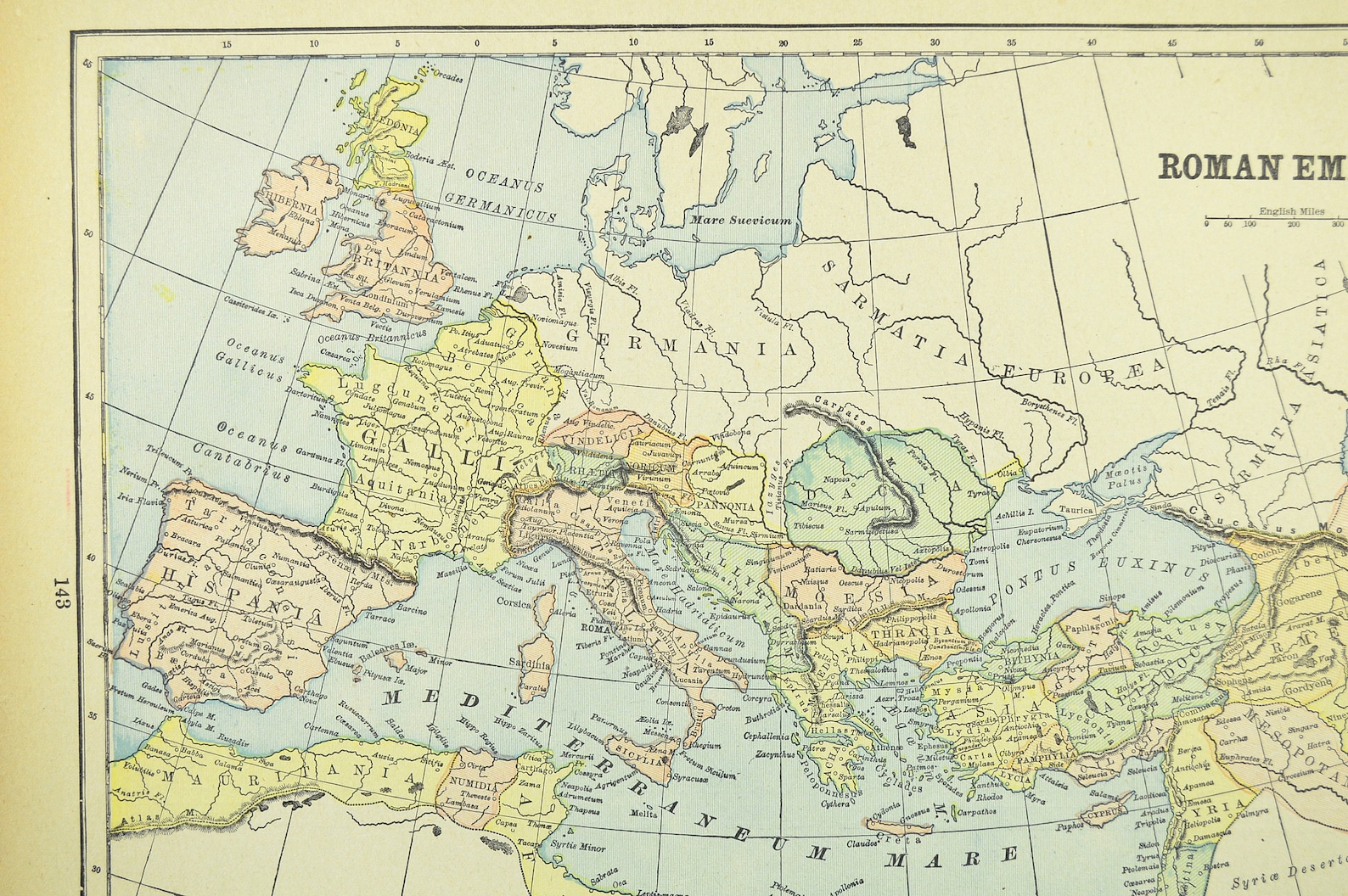 Ancient ROMAN EMPIRE Map of Europe Wall Art Antique ORIGINAL - Etsy