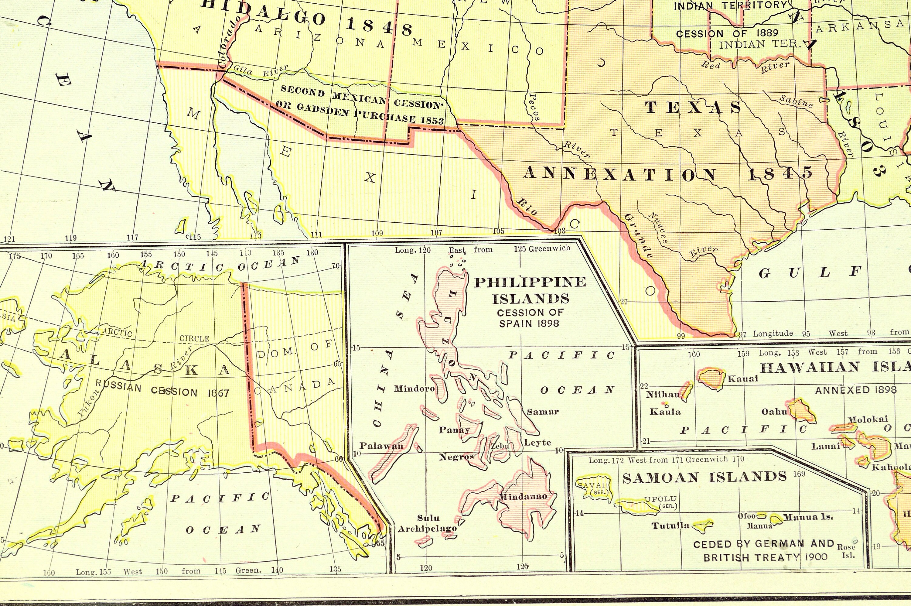 United States Territory Map of the United States Wall Art | Etsy
