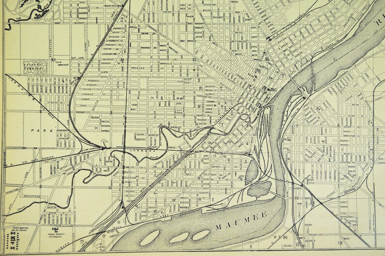 Antique TOLEDO City Street Map Wall Art Decor Ohio Vintage - Etsy Antique TOLEDO City Street Map Wall Art Decor Ohio Vintage - Etsy