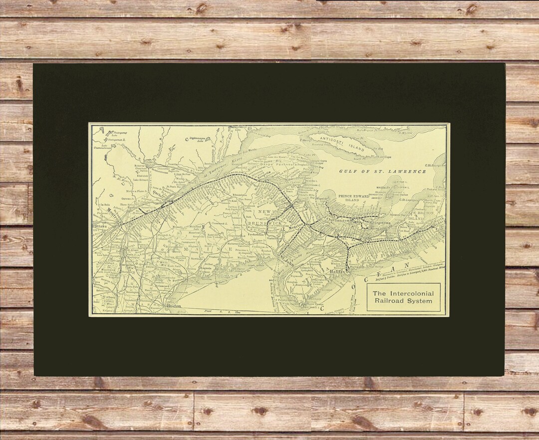 Ca 1914 Intercolonial Railroad System Map Antique Canadian - Etsy