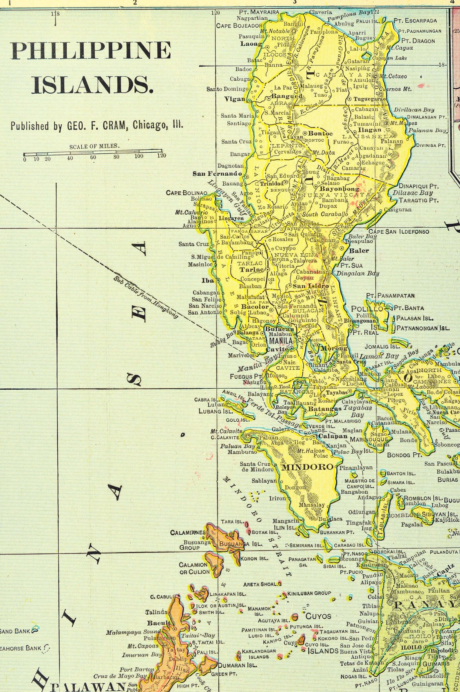 PHILIPPINES MAP of the Philippine Islands Wall Art Decor - Etsy