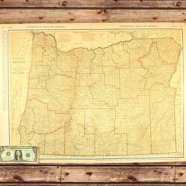 Extra Large Vintage Map - Etsy