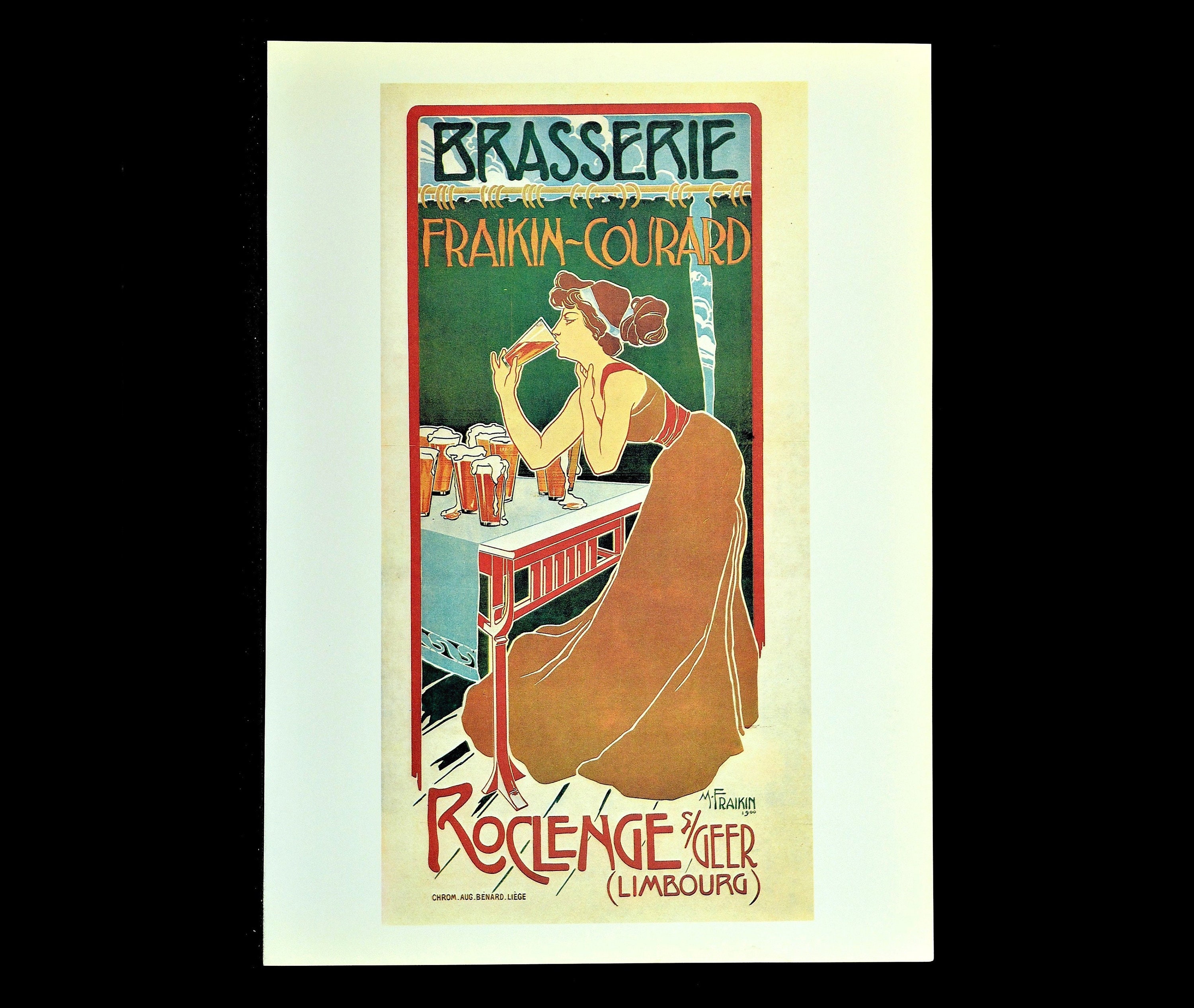 French Bar Poster Paris Drinking Print Beer Wall Art Wedding | Etsy