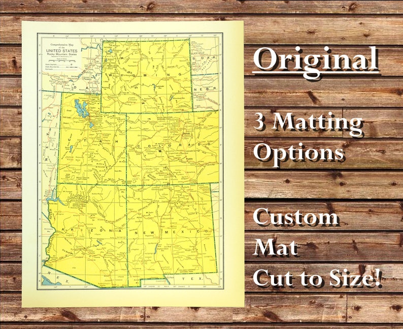 SOUTHWEST United States Railroad Map Wall Art Frameable - Etsy