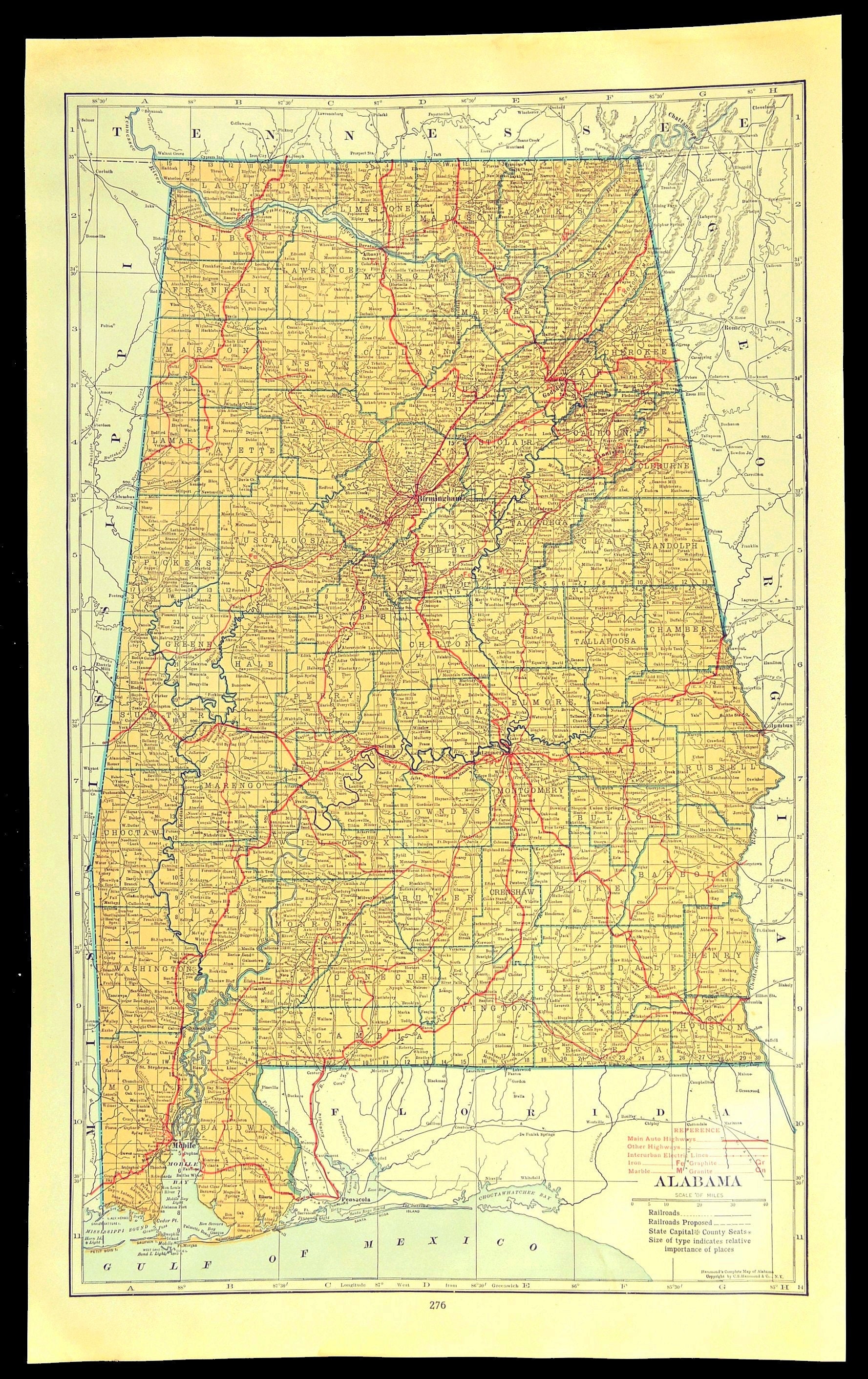 Map Of Alabama Roads And Highways