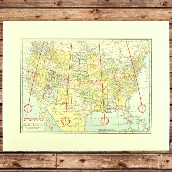 Vintage Usa Map - Etsy
