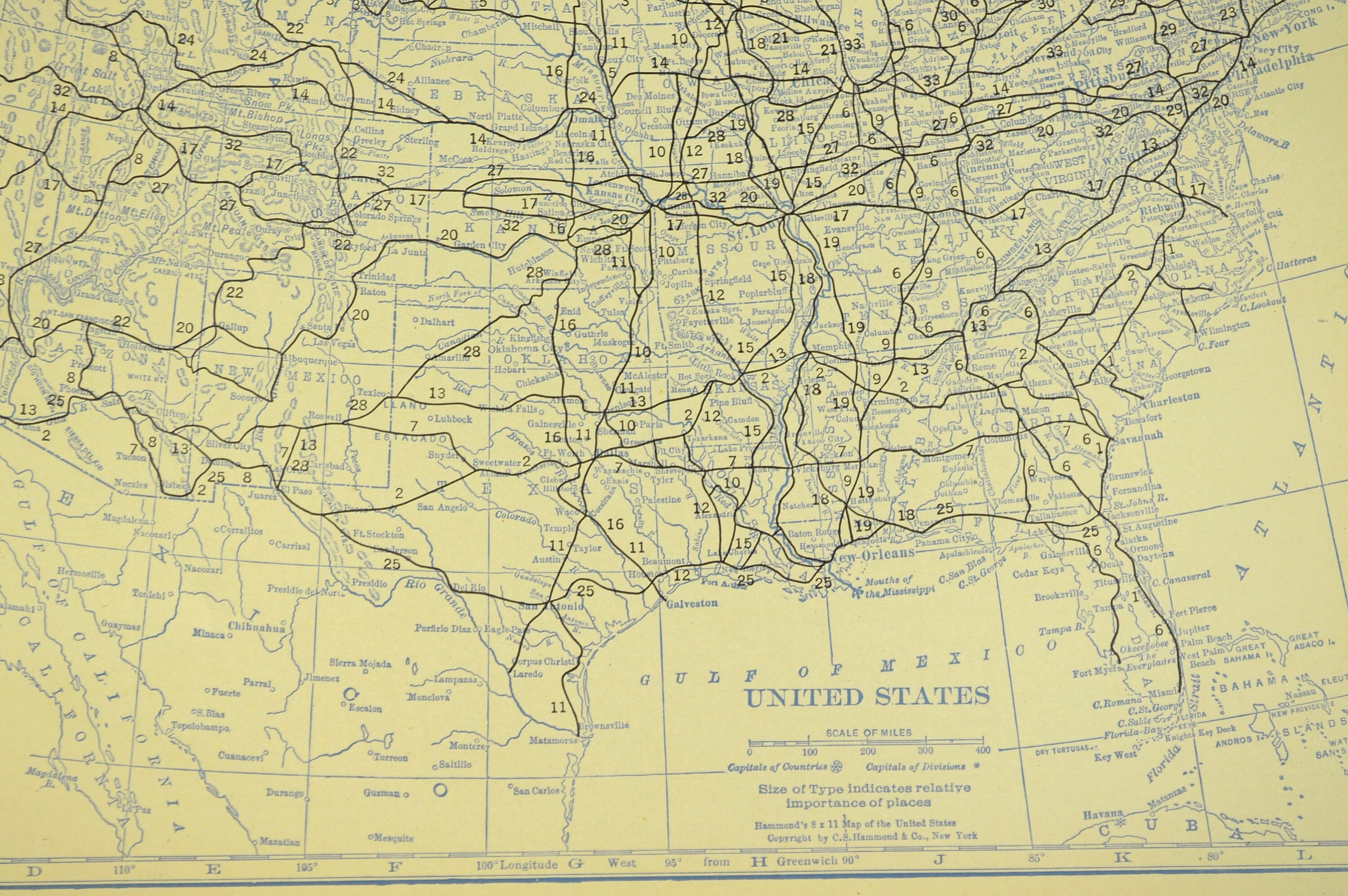 Antique US Roadway Map US Highway Map US 1930 Usa Original - Etsy Ireland
