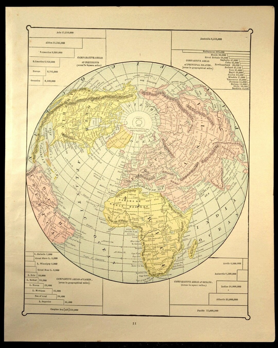 World Hemisphere Map of the Globe World Wall Art Decor Eastern - Etsy