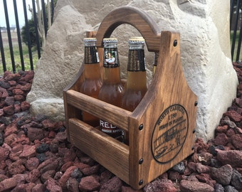 Wood beer caddy | Etsy