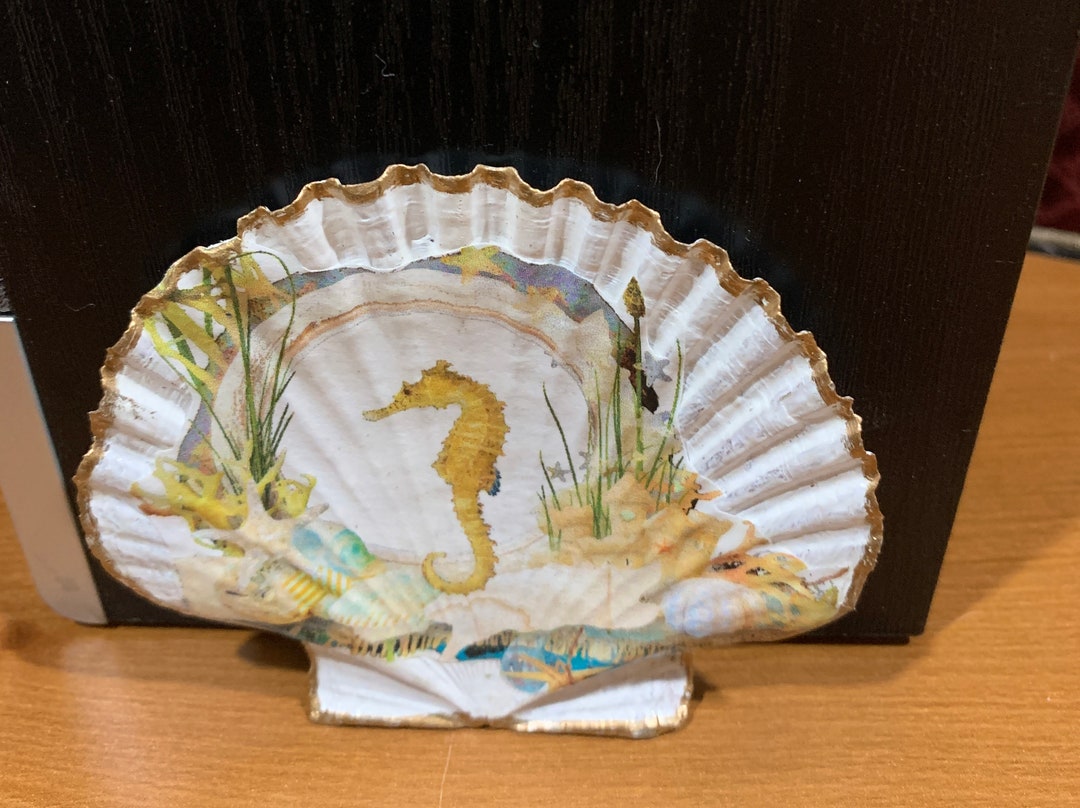 Handmade Decoupage Sea Shell Beach Theme - Etsy