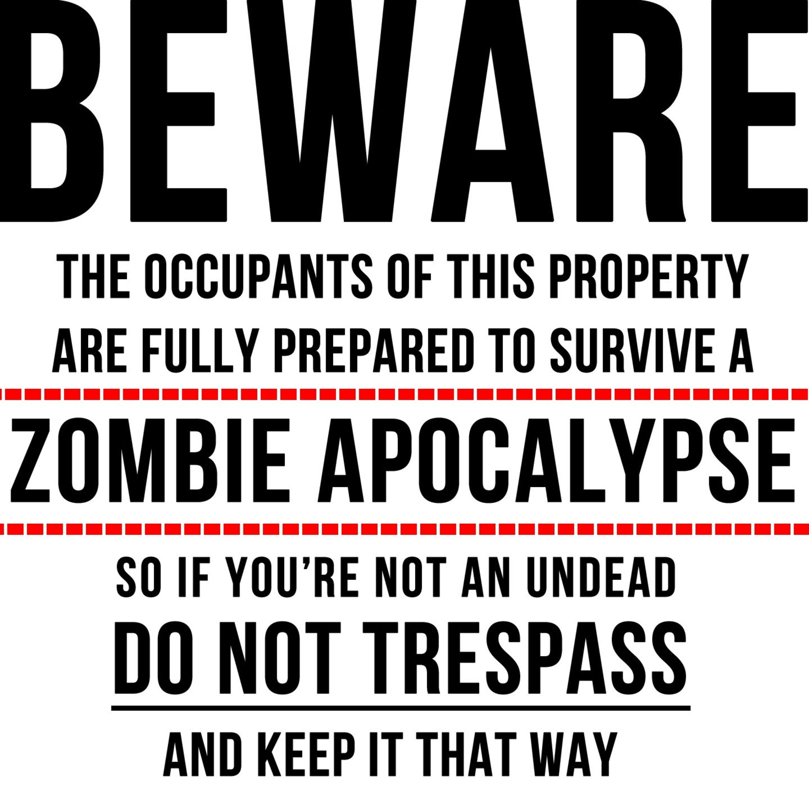 FUNNY BEWARE Sign 12 X 12 - Etsy