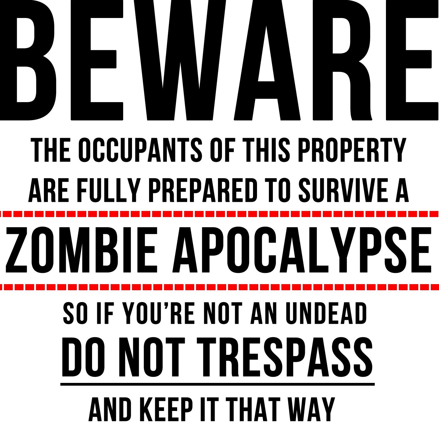 FUNNY BEWARE Sign 12 X 12 - Etsy