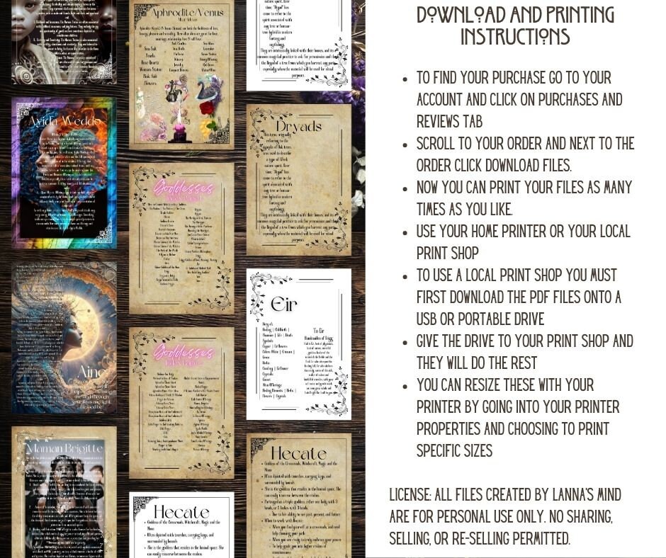 Goddess Grimoire Pages Bundle for Wickedly Wonderful Witches - Etsy
