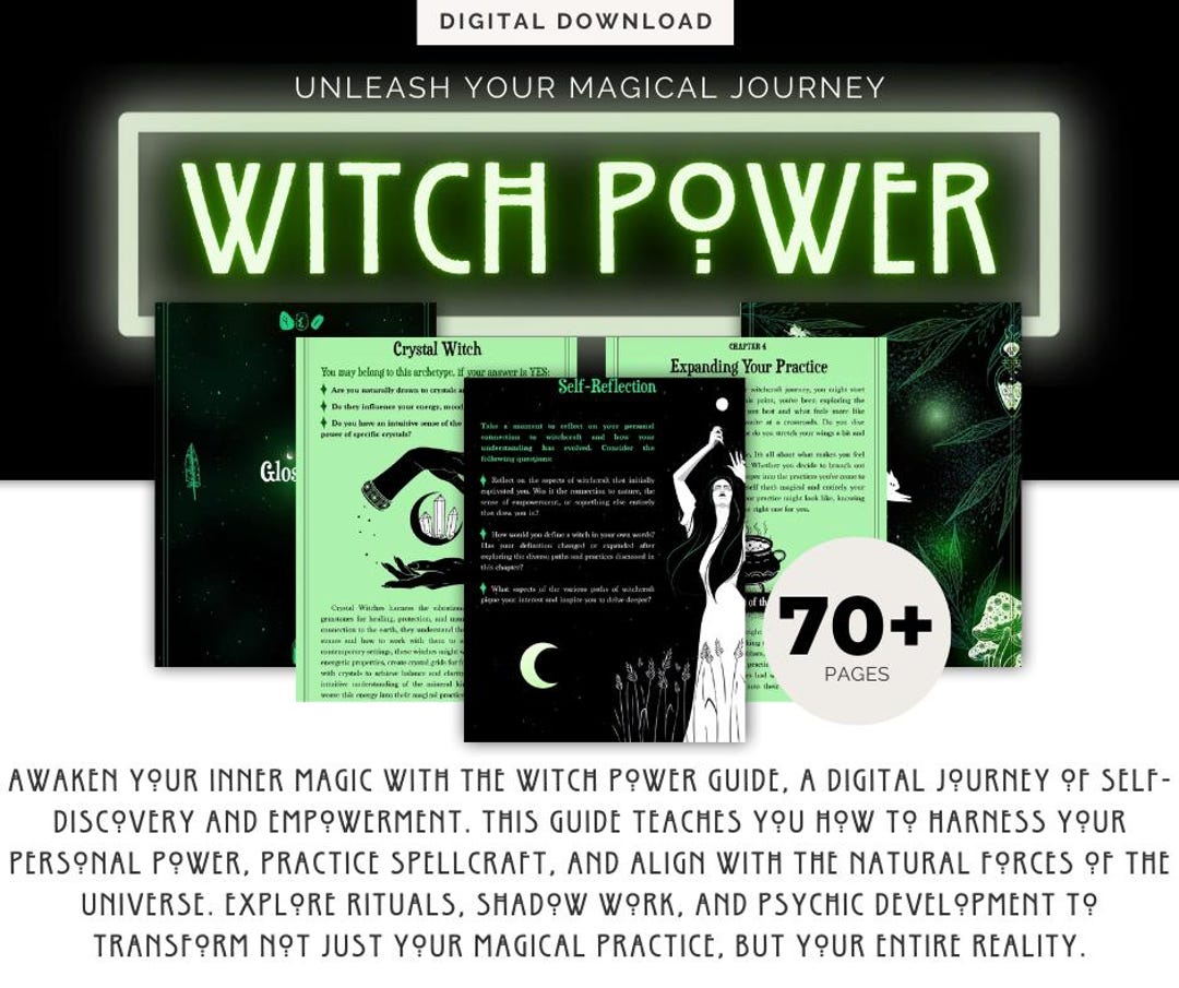 Witch Power Guide Digital Download for Witchcraft, Shadow Work, Magic ...