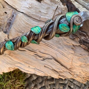 Clear Quartz Leaf Wand-flower Fairy Magic Wand-nature Woodland Wand - Etsy