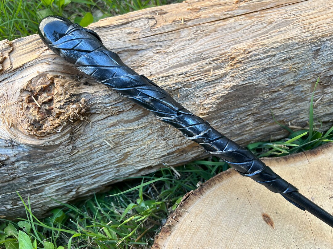 Black Leaf Wand -fairy Wand-wizard Witch Wand-nature Wand - Etsy