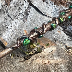 Twisted Vine Crystal Wand -fairy Wand-wizard Witch Wand-nature Wand - Etsy