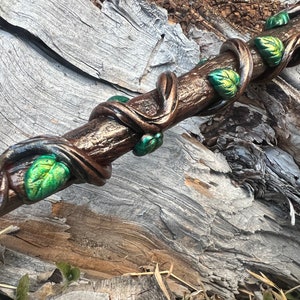 Twisted Vine Crystal Wand -fairy Wand-wizard Witch Wand-nature Wand - Etsy