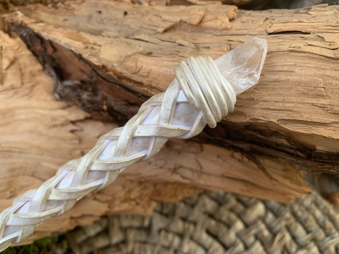 Clear Quartz White Crystal Wand fairy Wand-white Wizard - Etsy