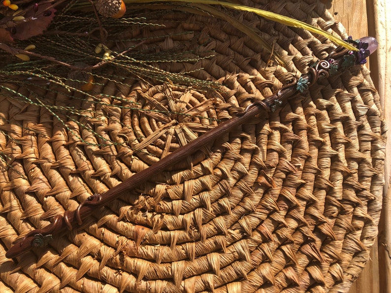 Amethyst Crystal Wand Fairy wand-Wizard Witch wand-Nature | Etsy