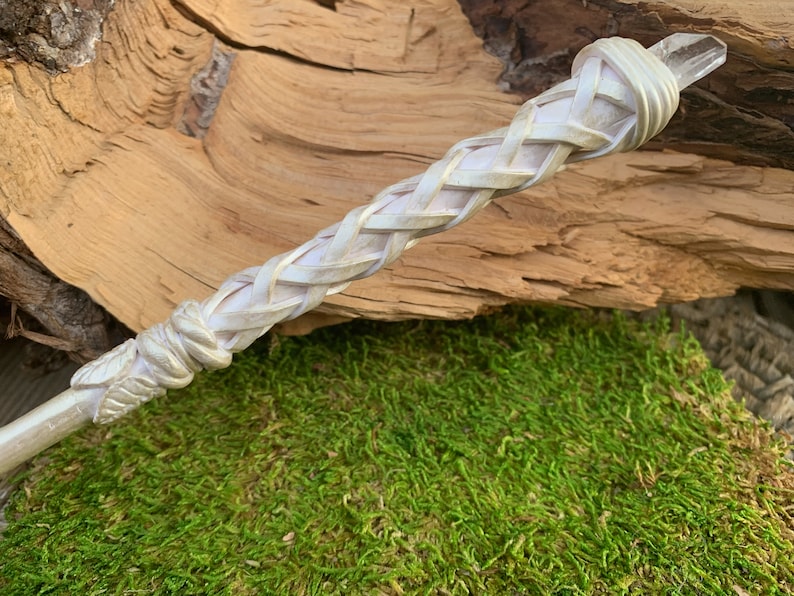 Clear Quartz White Crystal Wand fairy Wand-white Wizard - Etsy
