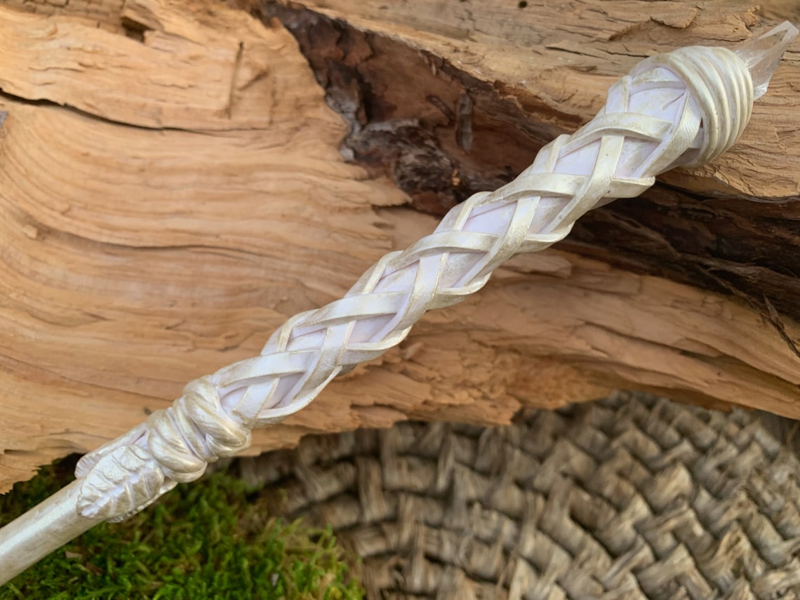 Clear Quartz White Crystal Wand fairy Wand-white Wizard - Etsy