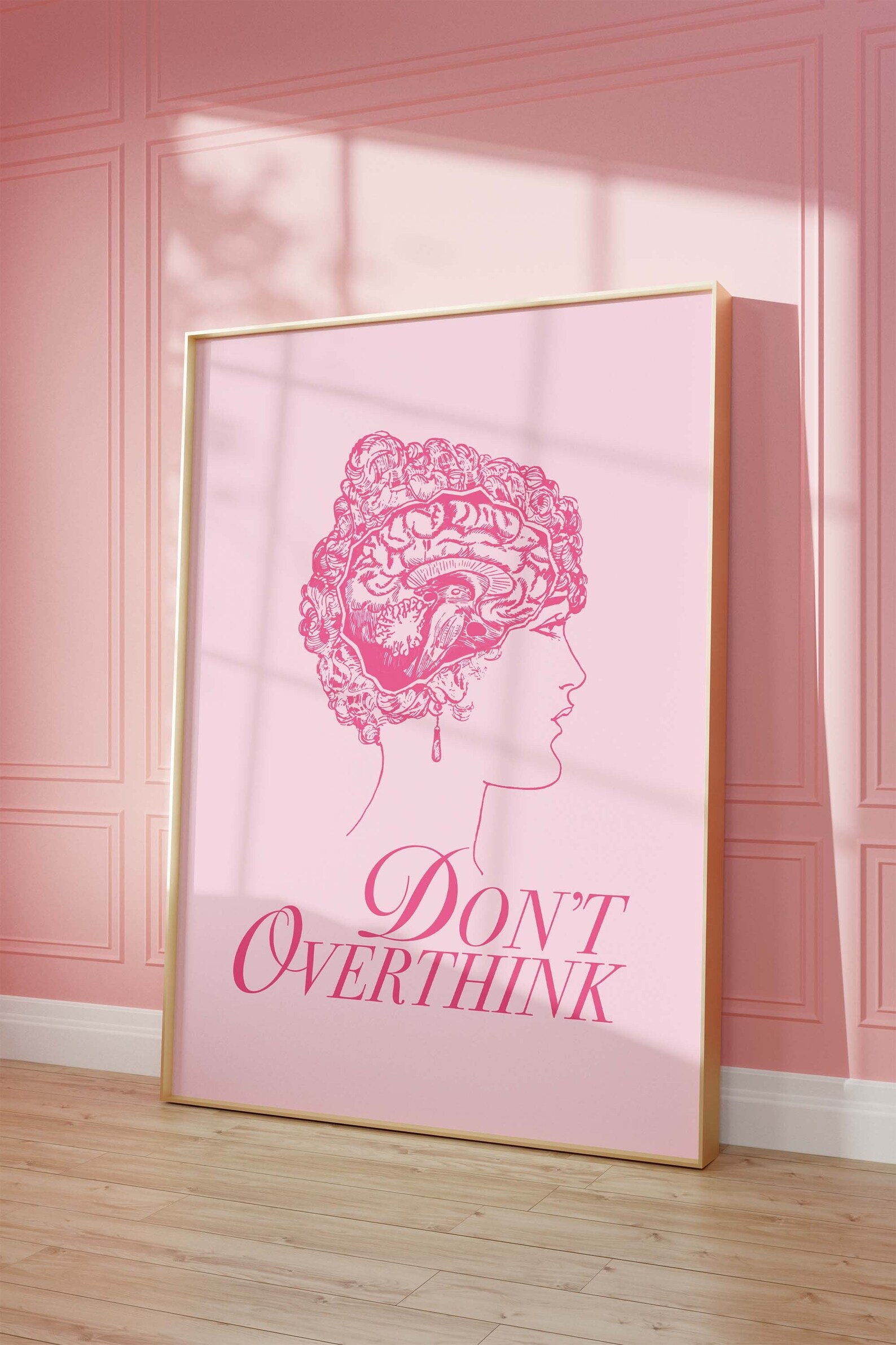 Don't Overthink Poster, Daily Positive Affirmations, Coquette Aesthetic ...