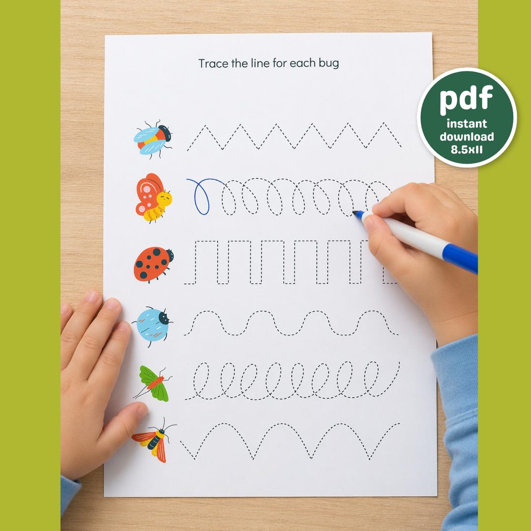 Line Practice Worksheets Line Tracing Practice Summer Worksheets ...