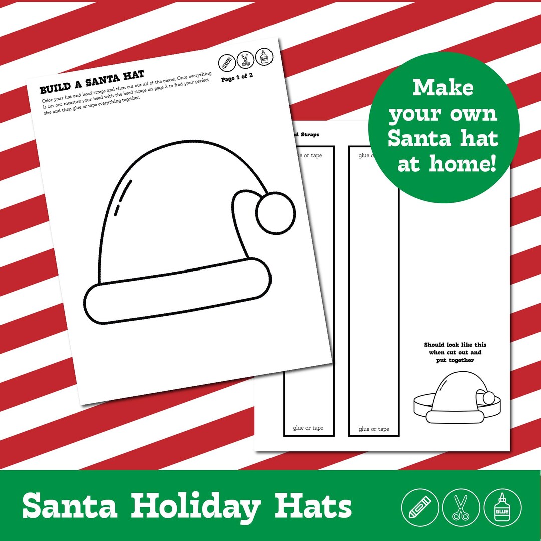 Christmas Party Hats for Kids Adults, Christmas Paper Crowns Headbands ...